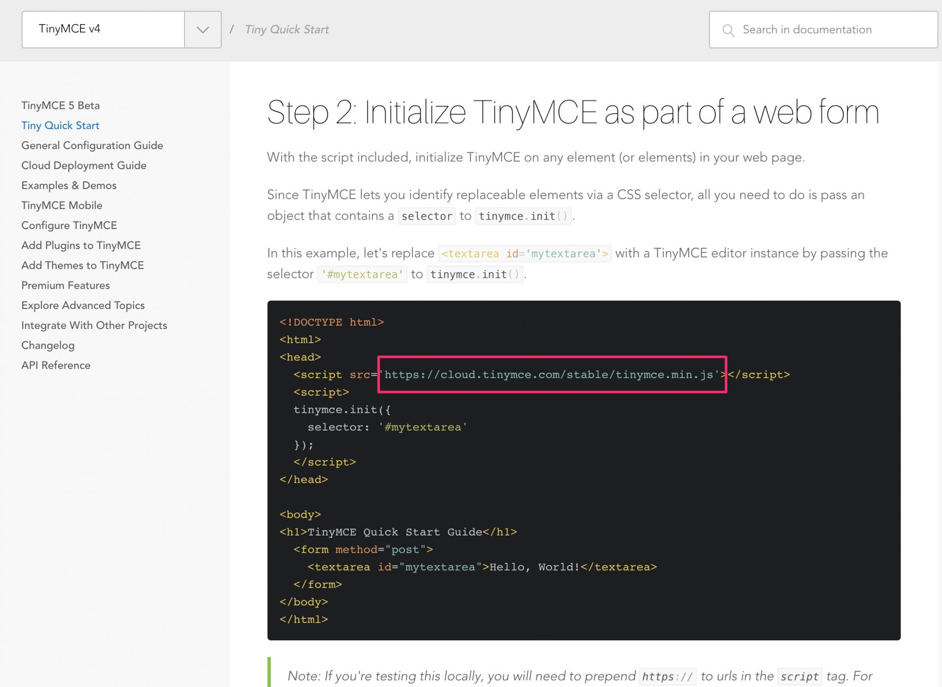 Remove TinyMCE warning notification on Cloud API Key ⋆ Pete Houston