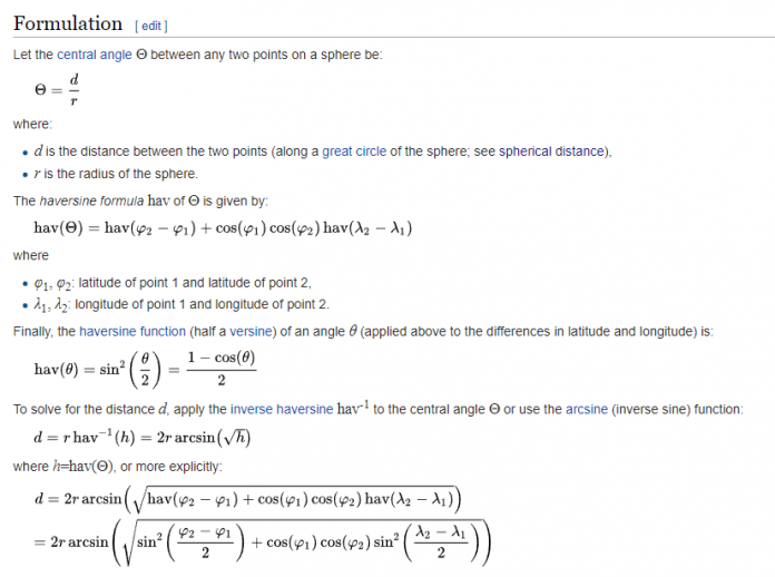 Calculate distance of two locations on Earth ⋆ Pete Houston