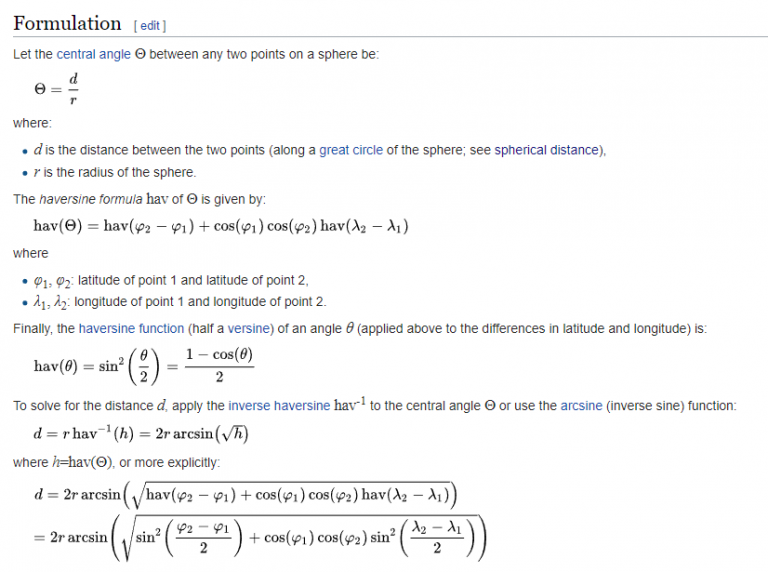 Calculate distance of two locations on Earth ⋆ Pete Houston